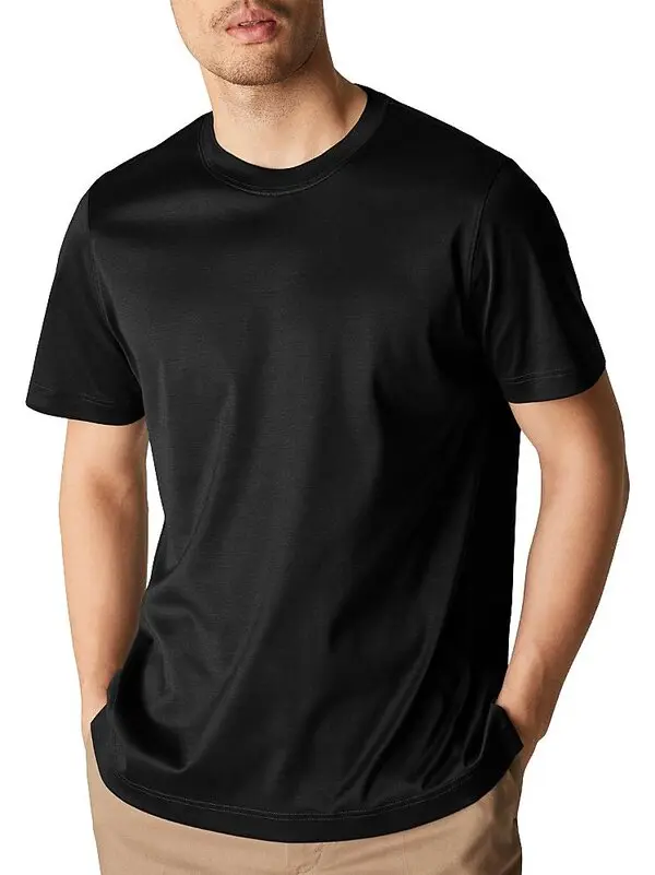 Eton Slim Fit Jersey Tee - Black