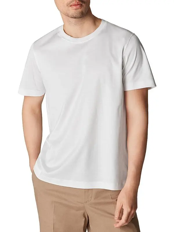 Eton Slim Fit Jersey Tee - White