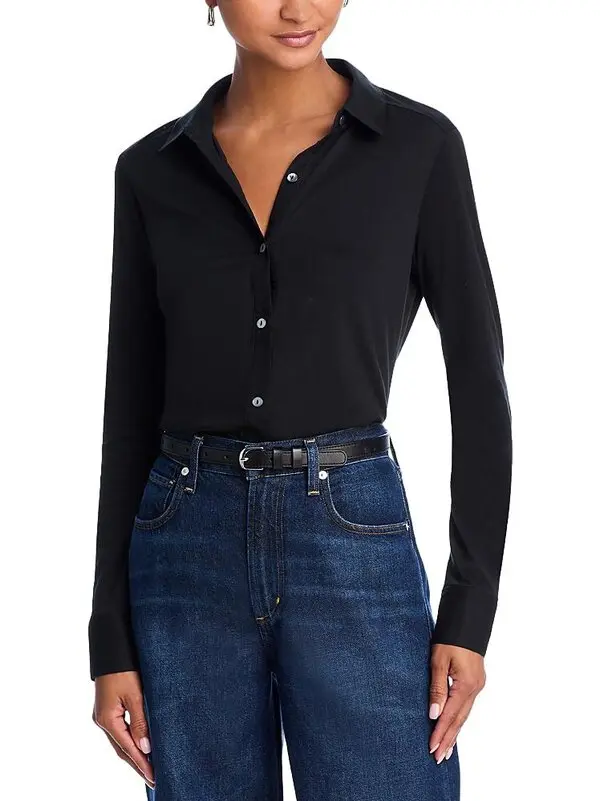 Theory Pima Cotton Shirt - Black