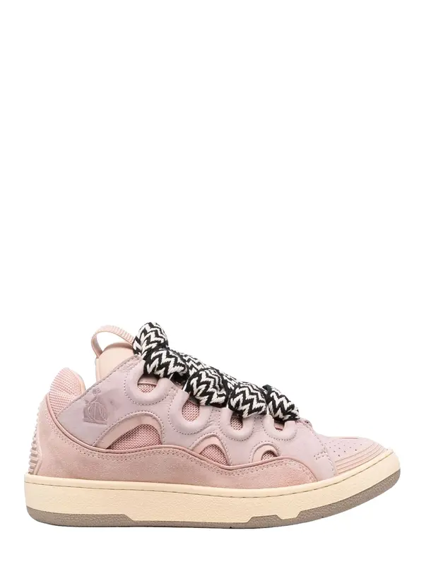 LANVIN Curb Lace-up Sneakers - Pink