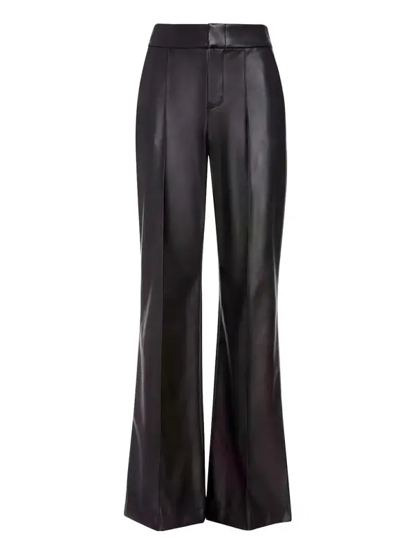 Alice + Olivia Dylan High-waisted Wide Trousers - Black