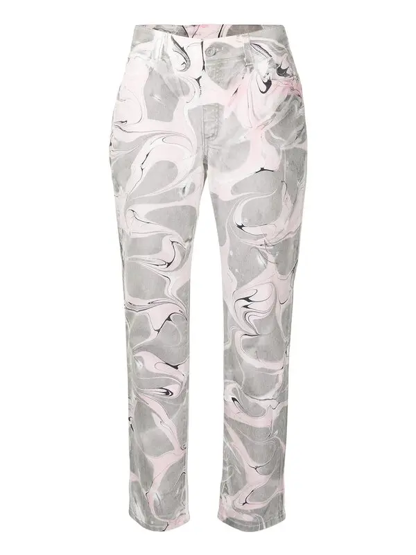 Stella McCartney High-rise Abstract Print Jeans - Grey