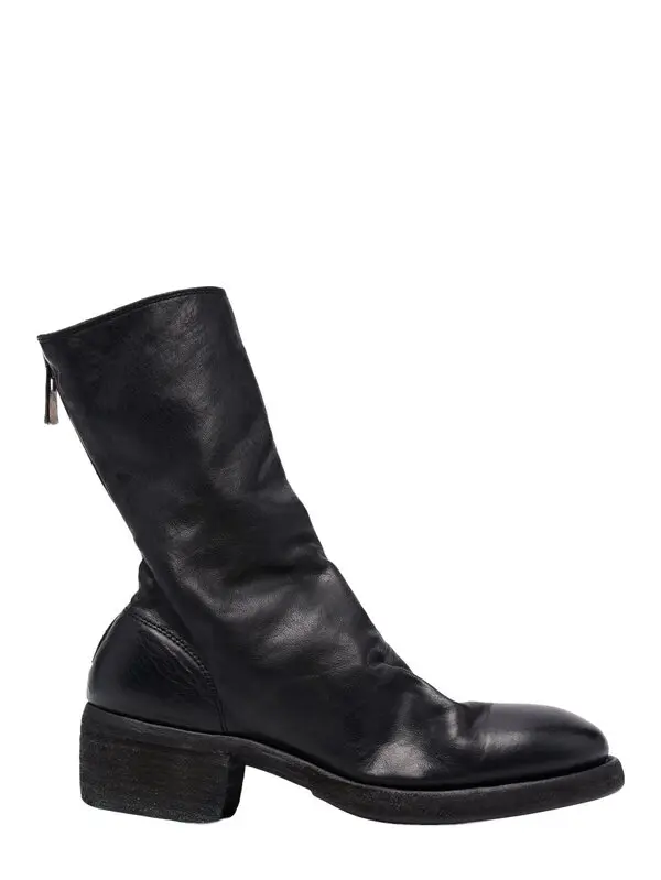 Guidi 788z Back Zip Mid Boots - Black