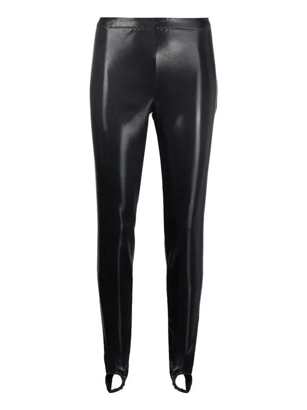 Dsquared2 Faux Leather Stirrup Leggings - Black