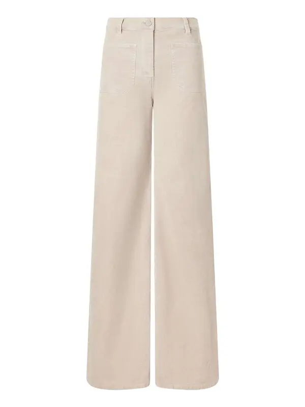 NILI LOTAN Florence Cotton-blend Corduroy Pants - Sand