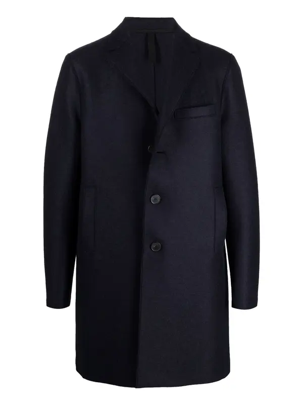 Harris Wharf London Single-breasted Wool Coat - Blue