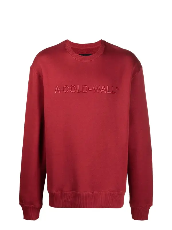 A-COLD-WALL* Logo-embroidered Cotton Sweatshirt - Red