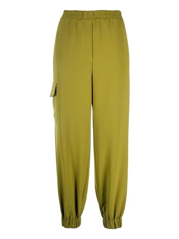 BLANCA VITA Pistacia Elasticated-ankle Trousers - Green