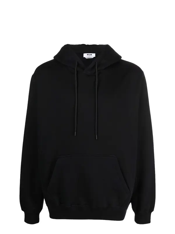 MSGM Logo-print Pullover Hoodie - Black