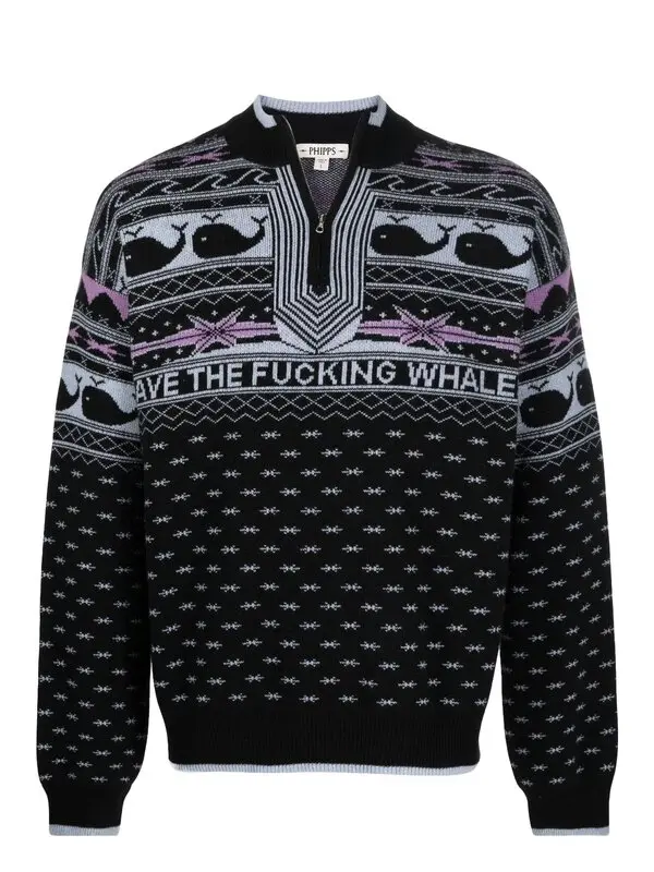 PHIPPS Save The Whales Jumper - Black