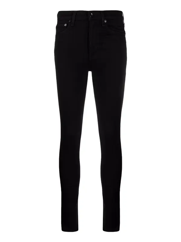 Rag & Bone High-waisted Skinny Jeans - Black