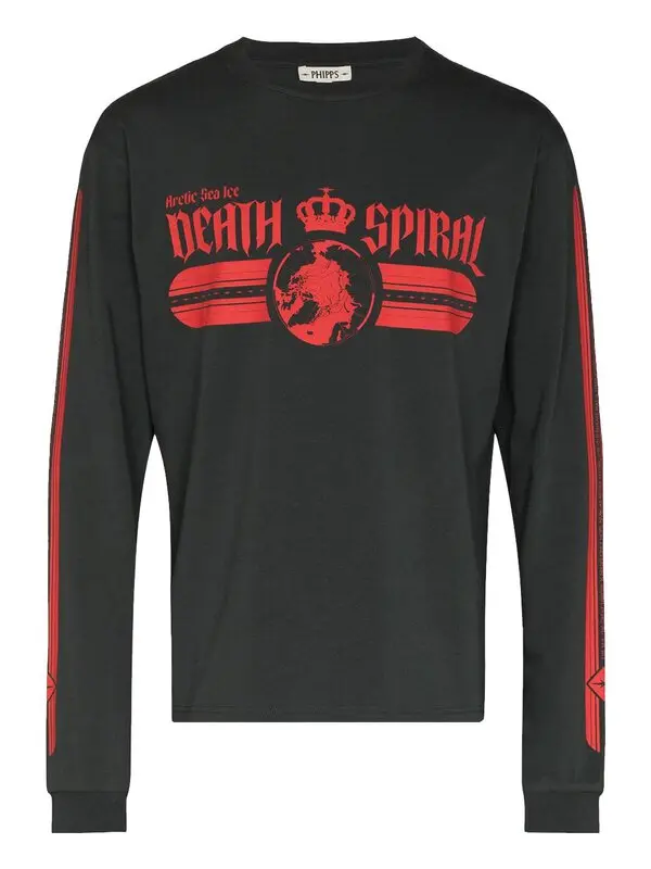 PHIPPS Death Spiral Long-sleeve T-shirt - Neutrals