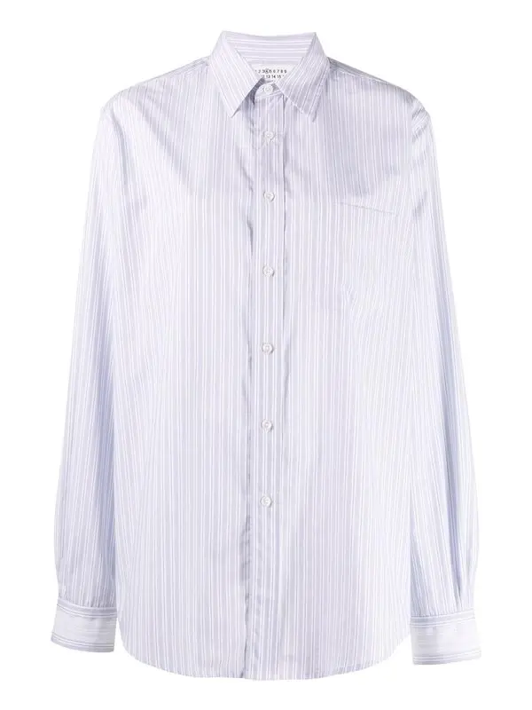 MAISON MARGIELA Stripe-print Shirt - Blue