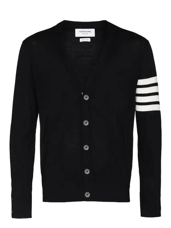 Thom Browne Classic V-neck Cardigan - Blue