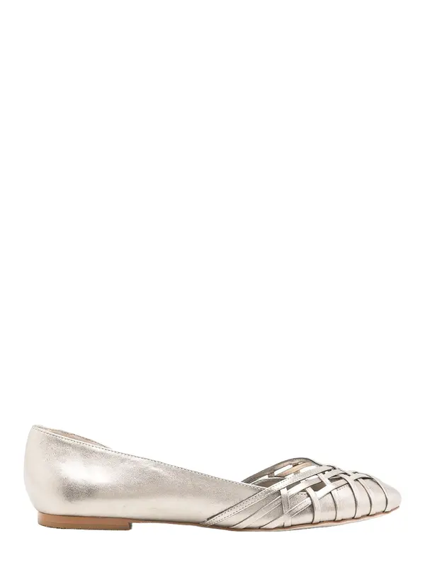 STUDIO CHOFAKIAN Victoria Leather Ballerinas - Silver