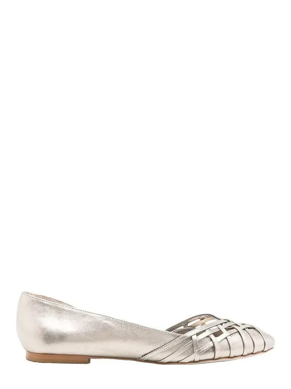 STUDIO CHOFAKIAN Victoria Leather Ballerinas - Silver