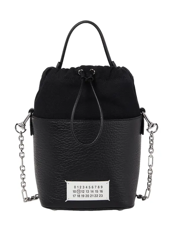 MAISON MARGIELA 5ac Leather Bucket Bag - Black