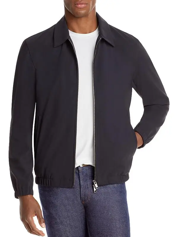 Theory Brody Precision Ponte Zip Front Jacket - Black