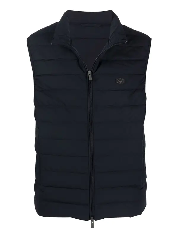 Emporio Armani Zip-up Padded Gilet - Blue