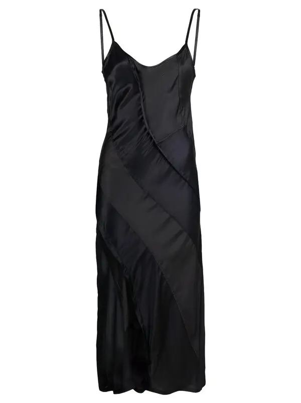 DIESEL® Satin Midi Slip Dress - Black