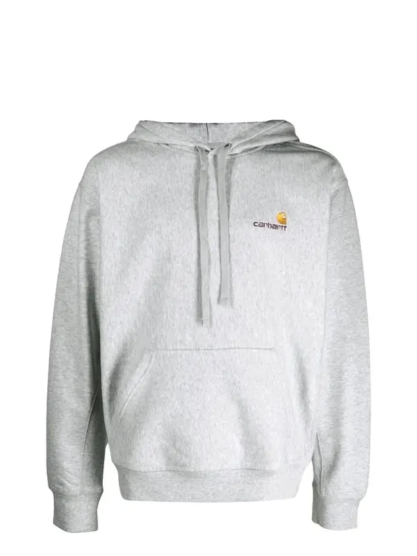 Carhartt Work In Progress American Script Pullover Hoodie - Grey
