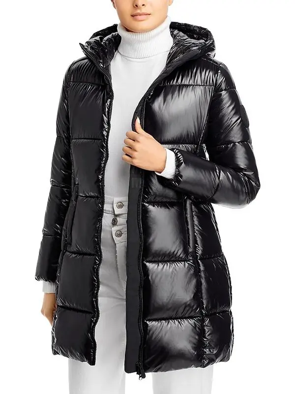 SAVE THE DUCK Ines Hooded Puffer Coat - Black