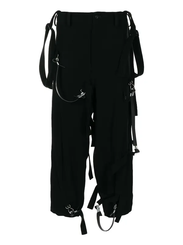 Yohji Yamamoto Suspender-strap Trousers - Black