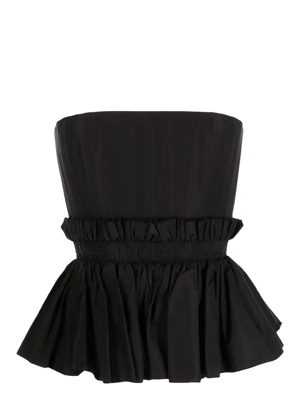 Alex Perry Strapless Peplum Bustier - Black