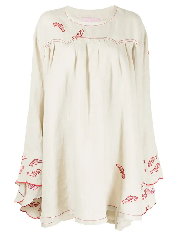 Natasha Zinko Western Linen Dress - Neutrals