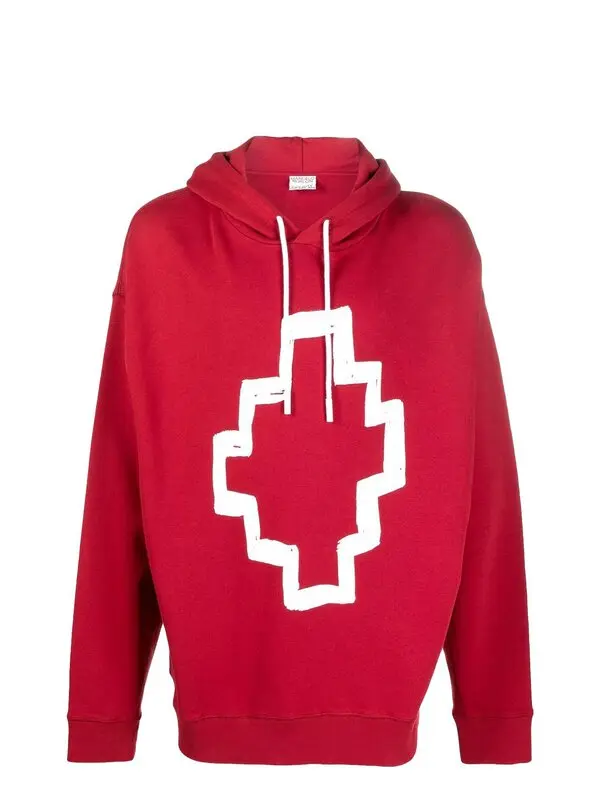 COUNTY OF MILAN Cross-motif Hoodie - Red