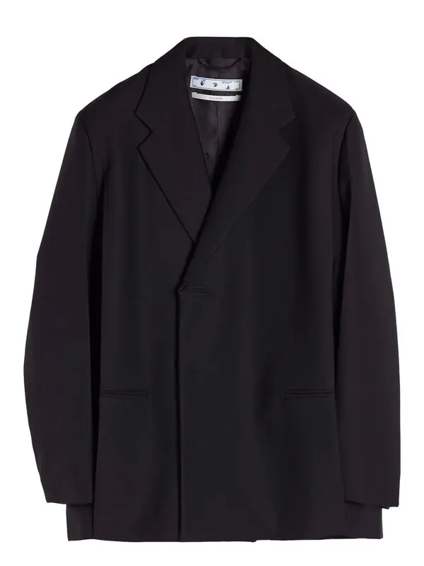 Off-White Crease Double Breasted Blazer - Black