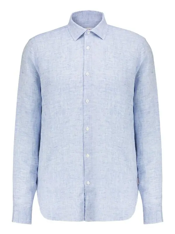 Orlebar Brown Giles Linen Long-sleeved Shirt - Blue