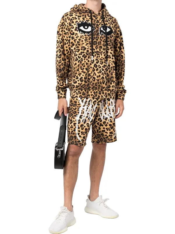 HACULLA. Eye-print Leopard Hoodie - Brown