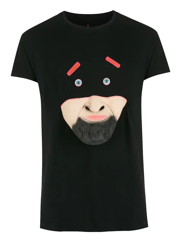 AMIR SLAMA Graphic-print Cotton T-shirt - Black