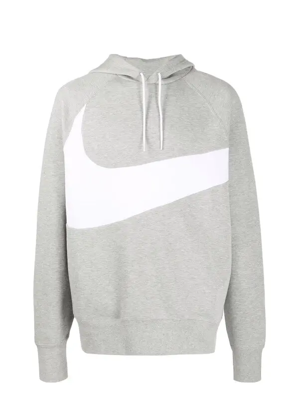 Nike Big Swoosh Print Hoodie - Grey