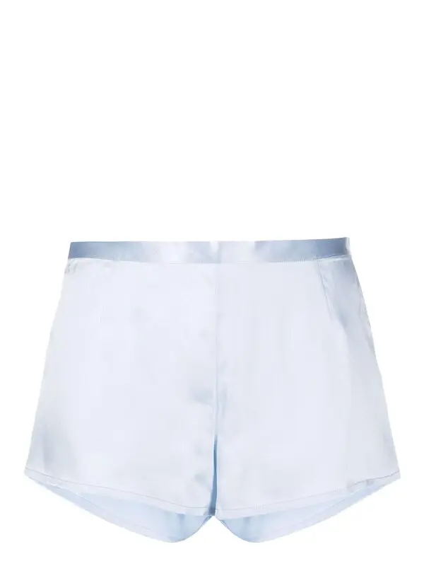La Perla Satin Pajama Shorts - Blue