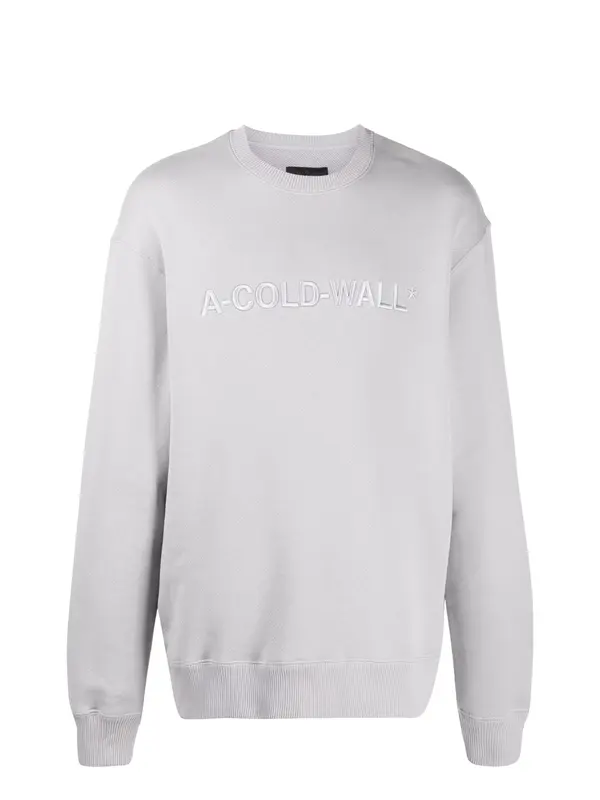 A-COLD-WALL* Logo-embroidered Cotton Sweatshirt - Grey