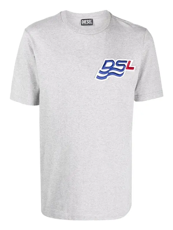 DIESEL® Logo-patch Short-sleeved T-shirt - Grey