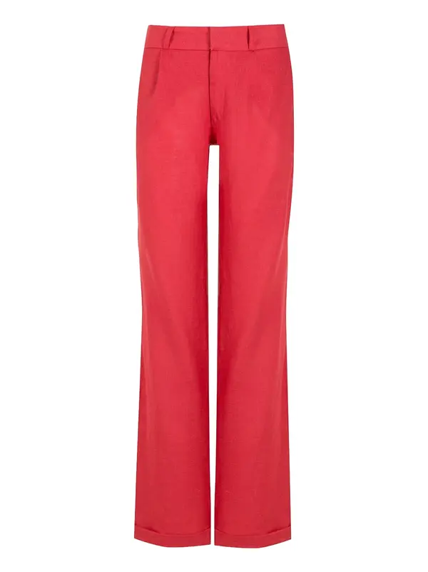 CLUBE BOSSA Avenar Straight Trousers - Red
