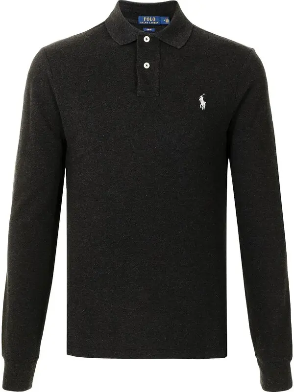 Polo Ralph Lauren Long Sleeve Polo Top - Grey