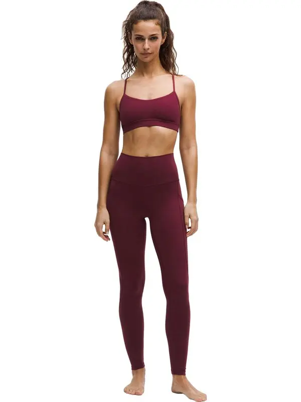 Lululemon High-rise Pant With Pockets 28 - Burgundy Bay