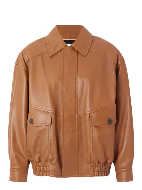 Saint Laurent Leather Jacket - Brown