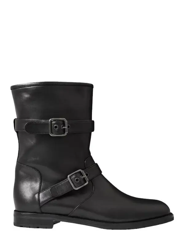 Manolo Blahnik Sulaltra Buckled Ankle Boots - Black