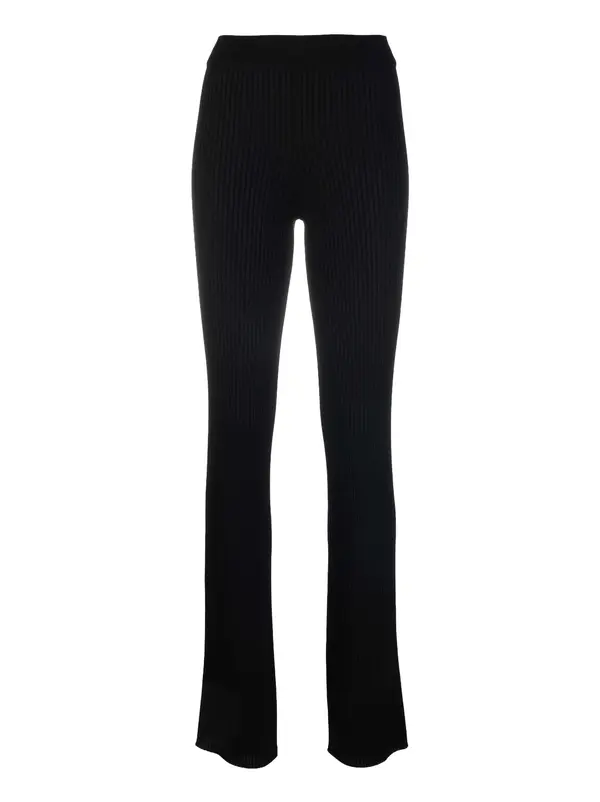 MRZ Ribbed-knit Trousers - Black