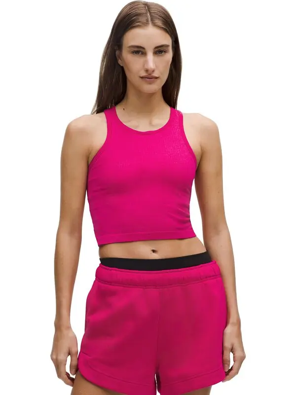 Lululemon Ebb To Street Cropped Racerback Tank Top - Calypso Pink