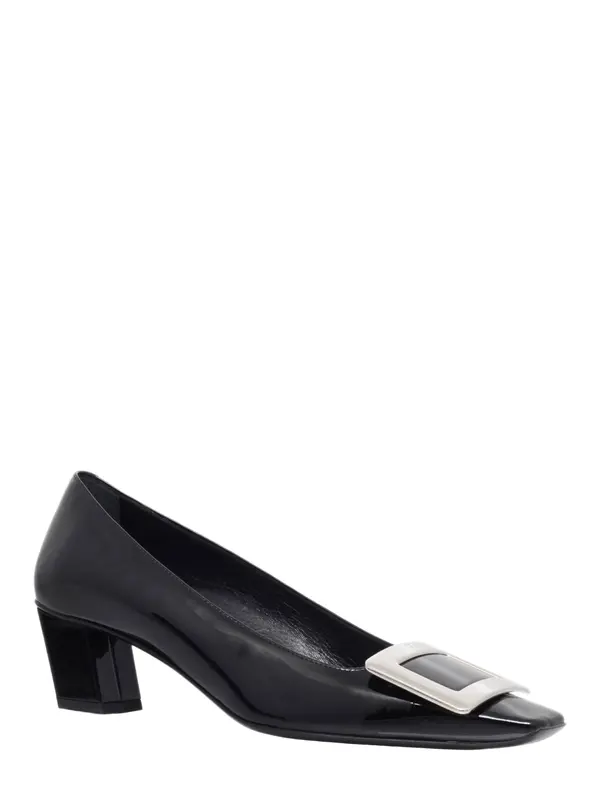 ROGER VIVIER Patent Decolleté Belle Vivier Pumps - Black