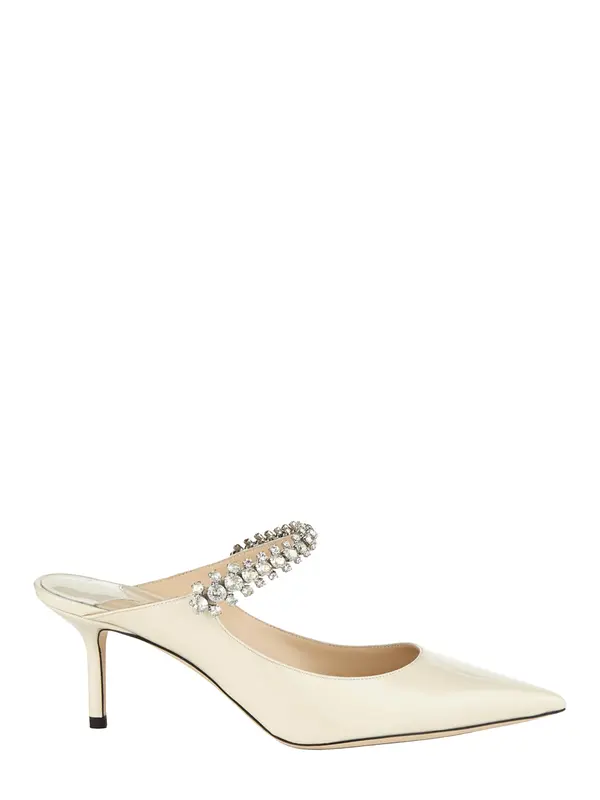 JIMMY CHOO Bing 65 Leather Mules - Neutral