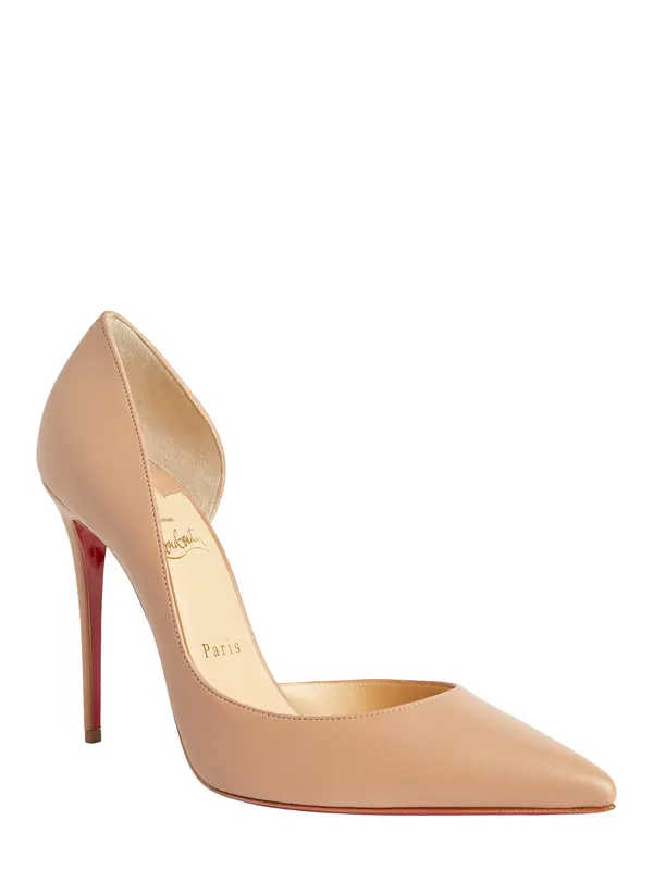 CHRISTIAN LOUBOUTIN Iriza 100 Leather Pumps - Nude