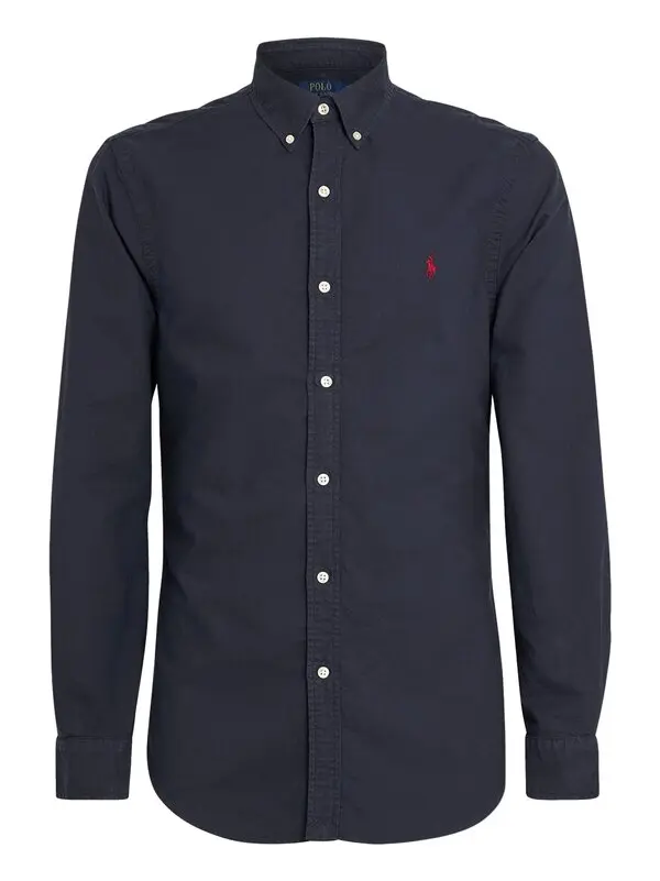 Polo Ralph Lauren Cotton Logo-embroidered Shirt - Navy