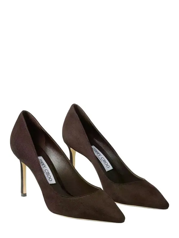 JIMMY CHOO Romy 85 Suede Pumps - Brown
